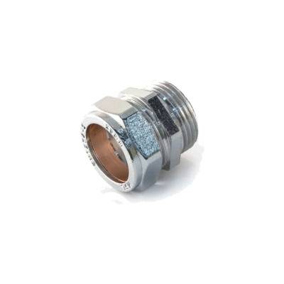 COMPRESSION CHROME PLATED MALE COUPLER | 15MM TO 54MM